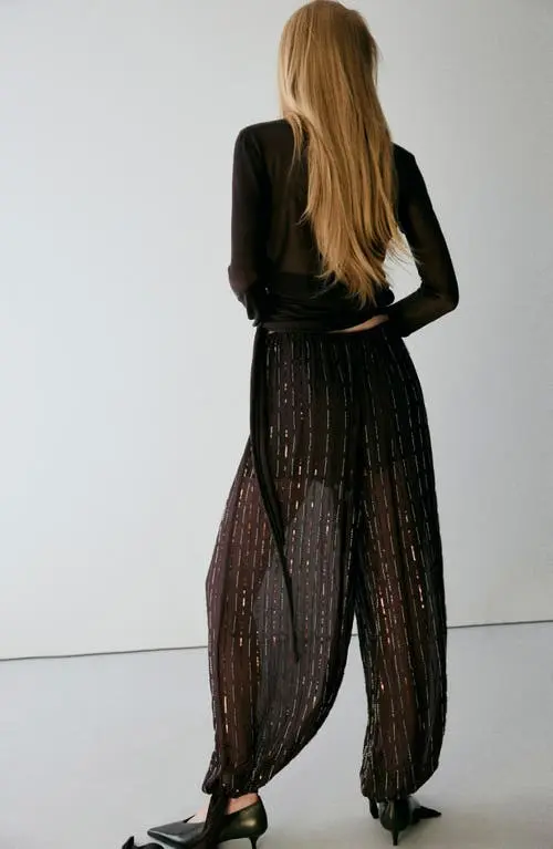 Mango Sequin Harem Pants