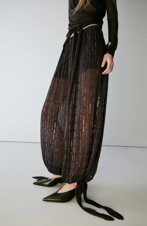 Mango Sequin Harem Pants