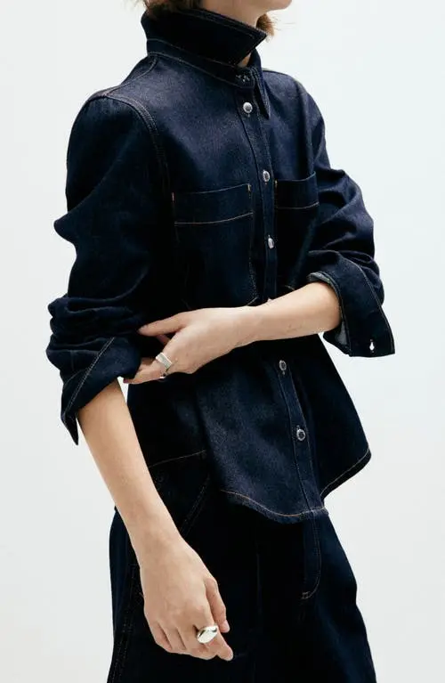 Mango Button-up Denim Shirt