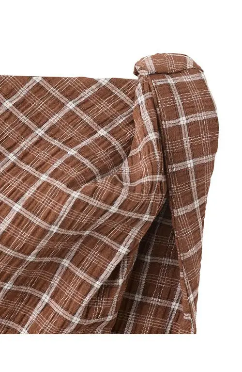 Mango Asymmetric Check Top