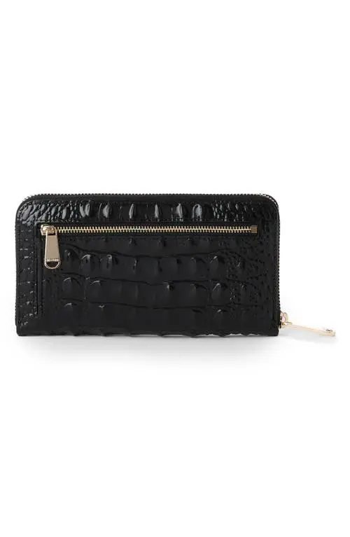 Brahmin Suri Croc Embossed Leather Zip Wallet