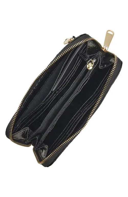 Brahmin Suri Croc Embossed Leather Zip Wallet