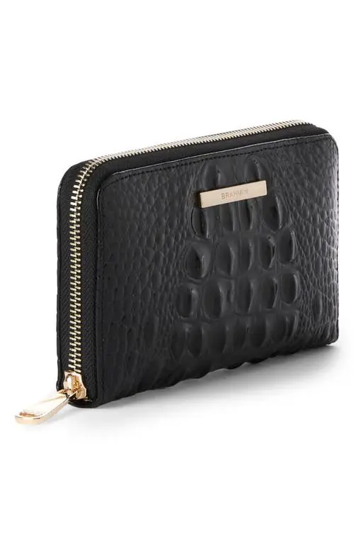 Brahmin Suri Croc Embossed Leather Zip Wallet