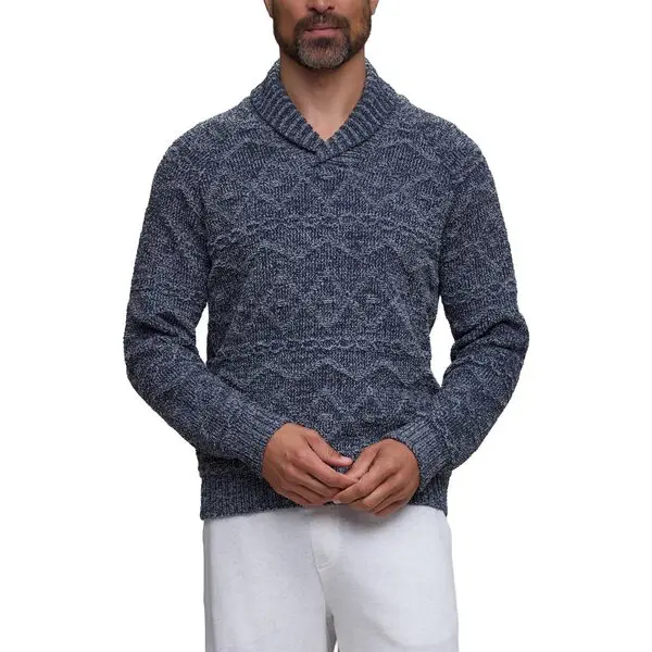 Barefoot Dreams Fair Isle Shawl Collar Sweater