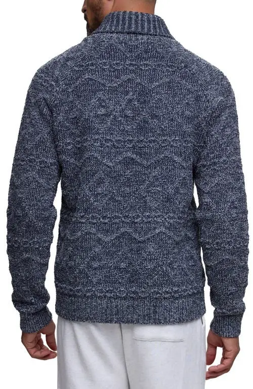 Barefoot Dreams Fair Isle Shawl Collar Sweater