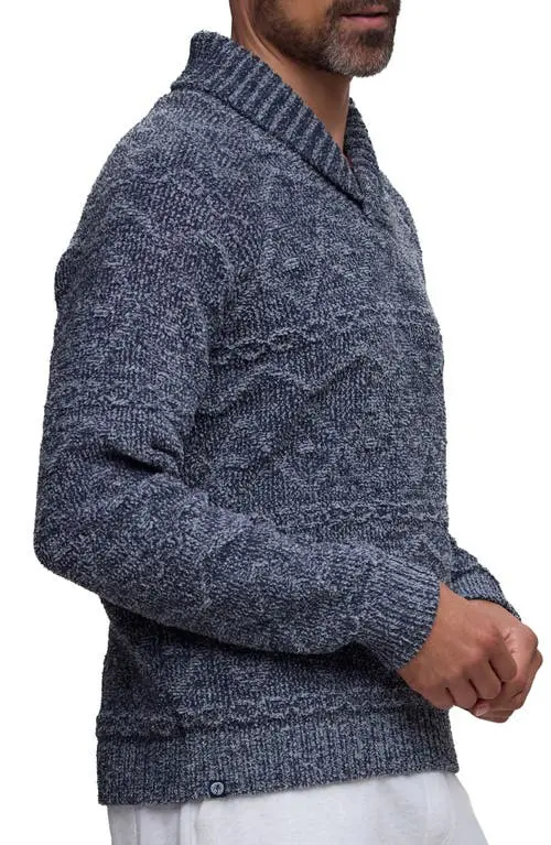 Barefoot Dreams Fair Isle Shawl Collar Sweater