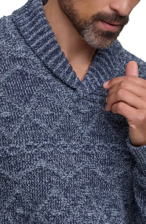Barefoot Dreams Fair Isle Shawl Collar Sweater
