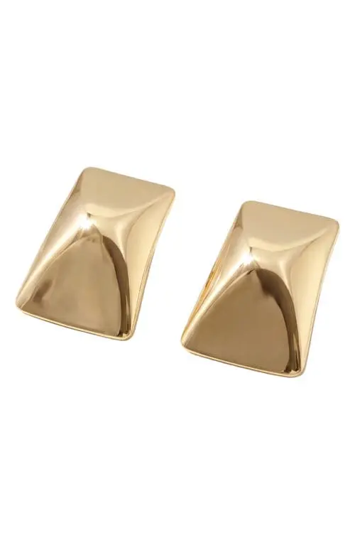 THE M JEWELERS The Bia Curved Post Earrings - Gold