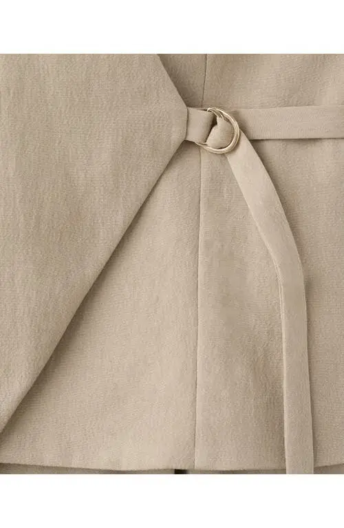 Mango Sleeveless Faux Wrap Jumpsuit