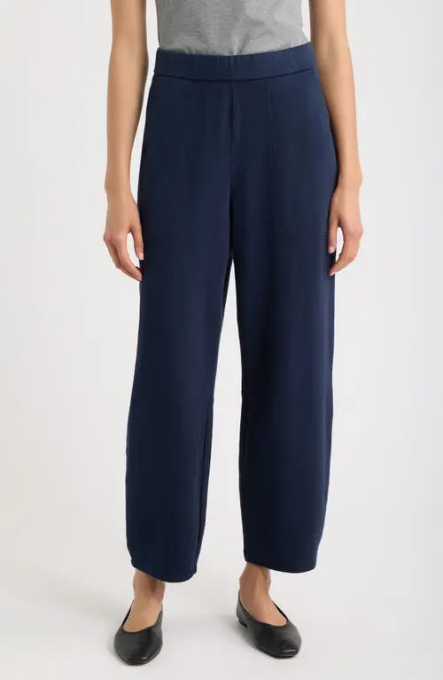 Eileen Fisher Organic Cotton Ankle Arch Pants - Ink
