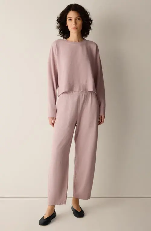Eileen Fisher Organic Cotton Ankle Arch Pants - Opal