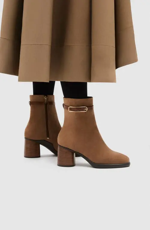 Ecco Sculpted Lx 55 Leather Bootie - Camel