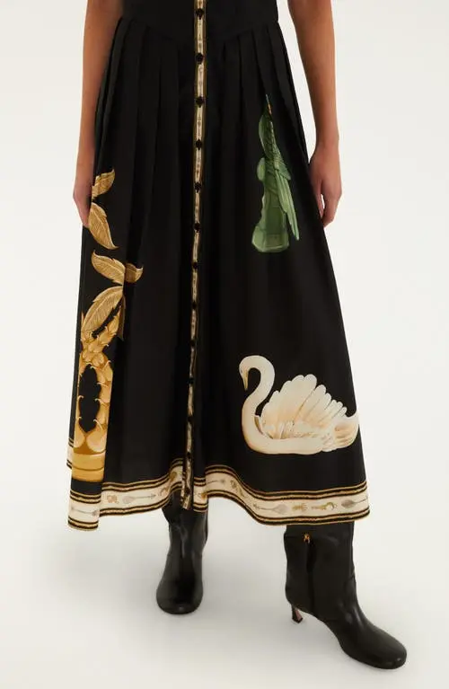 Farm Rio Vintage Souvenirs Midi Dress - Black