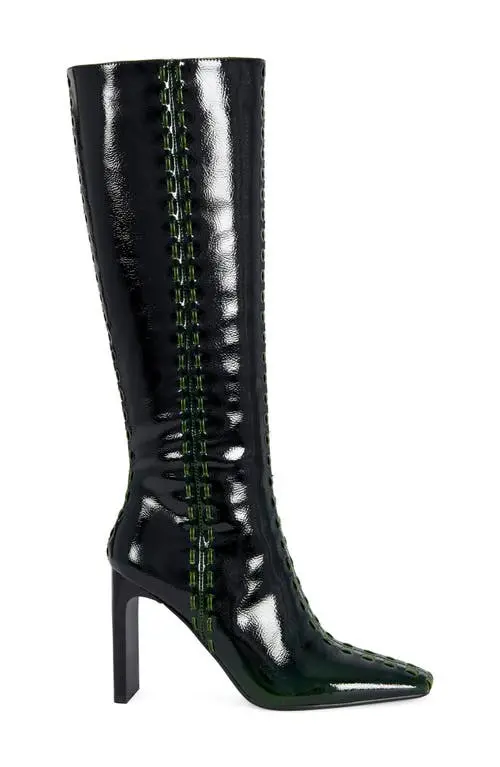 AZALEA WANG Jexa Faux Leather Knee High Boot