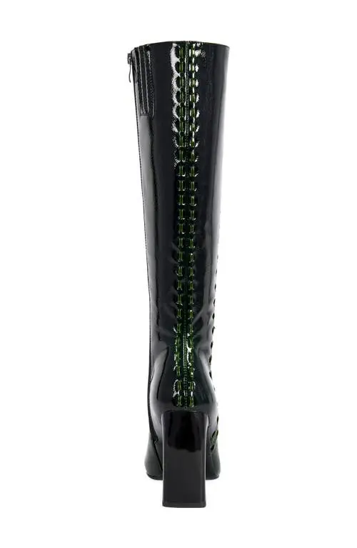 AZALEA WANG Jexa Faux Leather Knee High Boot