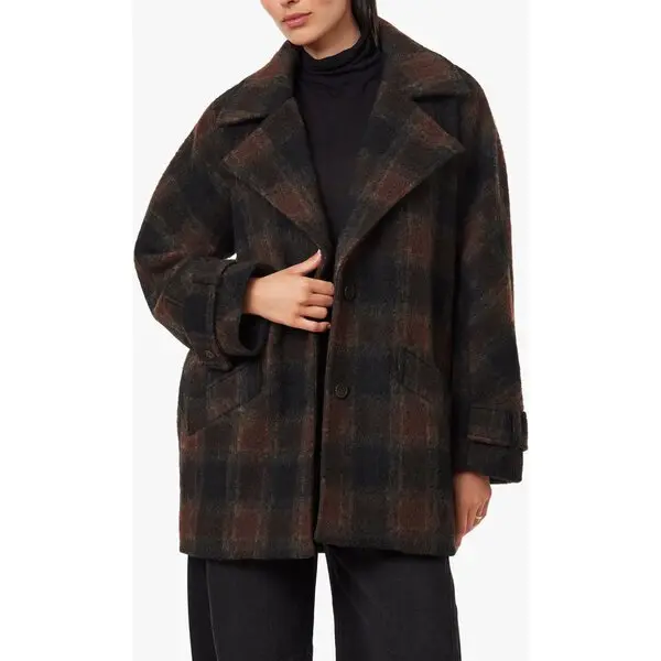 Habitual Oversized Plaid Coat