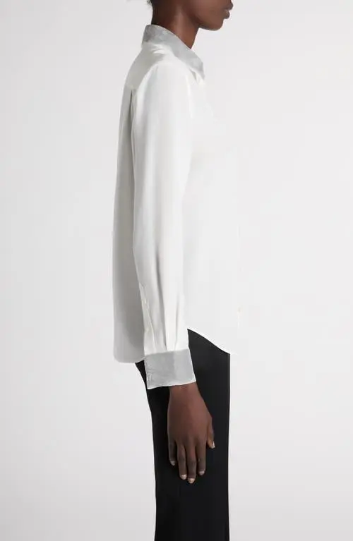 Alexander McQueen Silk Shirt With Lace Trim