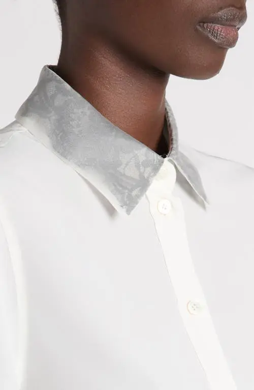 Alexander McQueen Silk Shirt With Lace Trim