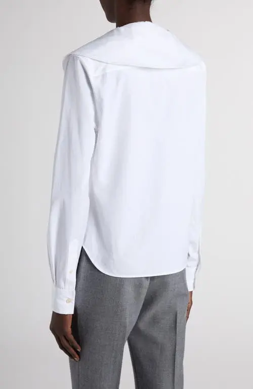 Alexander McQueen Ruffle Collar Cotton Shirt