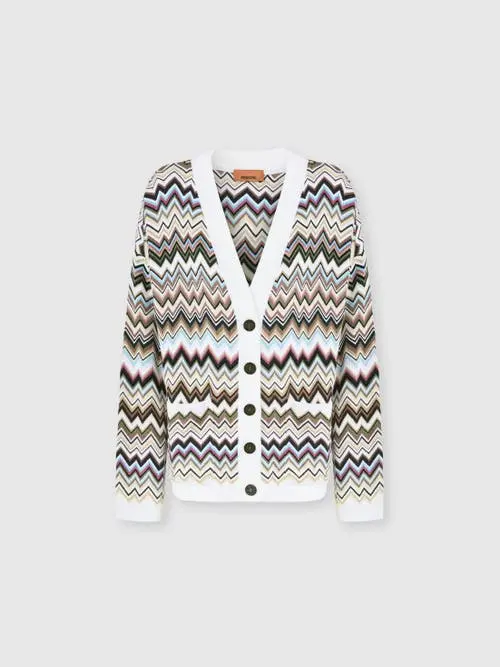 Missoni Oversized Wool And Viscose Zig Zag Cardigan - Multicoloured