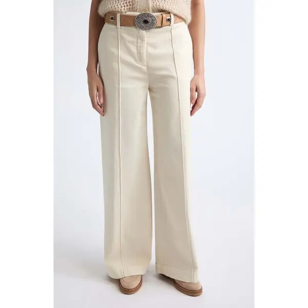 Eleventy Wide Leg Pants - Sand