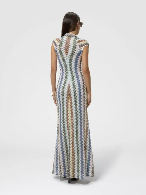 Missoni Long Lace Dress With Knot Detail