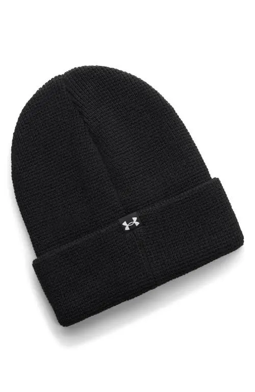 Under Armour Halftime Waffle Cuffed Beanie - Black/white