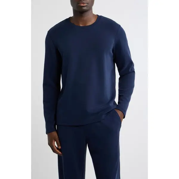 Daniel Buchler Soft Long Sleeve Pullover - Space Navy