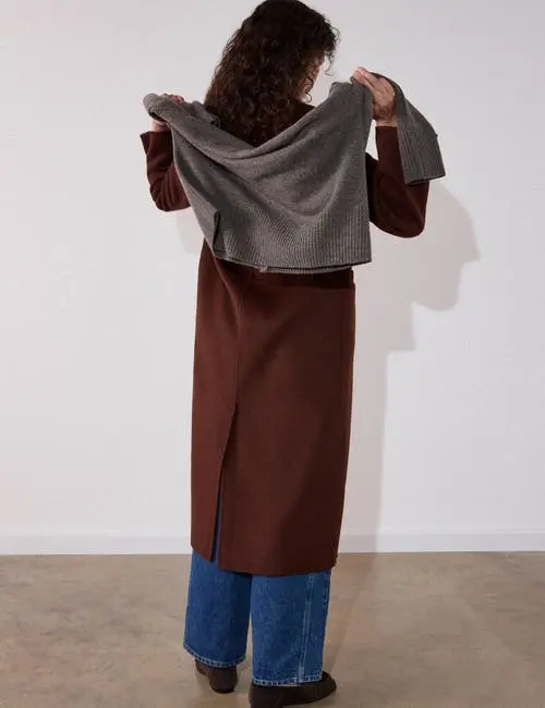 Whistles Relaxed Double Faced Midi Coat