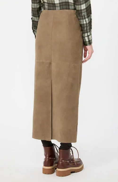 Max Mara Leather Midi Skirt