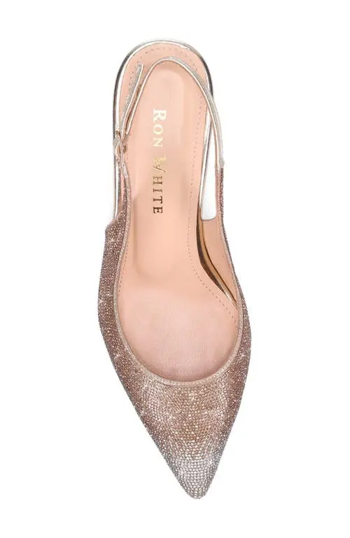 Ron White Haisley Crystal Pump - Champagne
