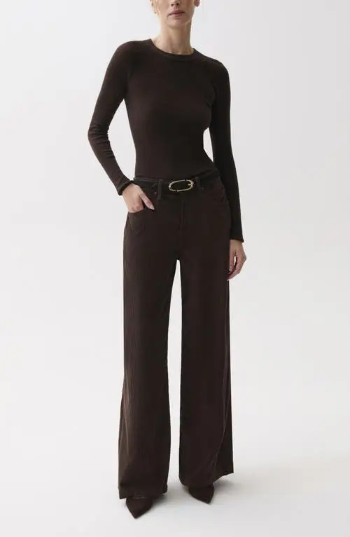 PISTOLA Jadyn High Waist Wide Leg Corduroy Pants