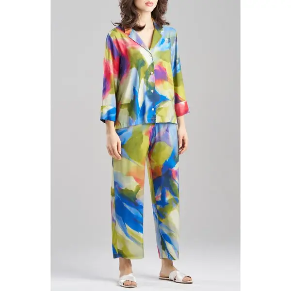 Natori Kumo Stretch Satin Pajamas - Kumo Multi