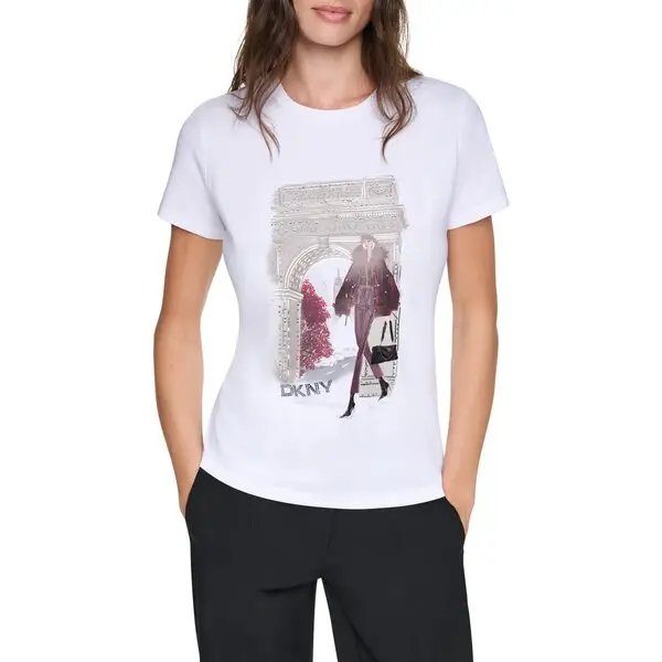 Dkny Washington Square Arch Graphic T-shirt - White