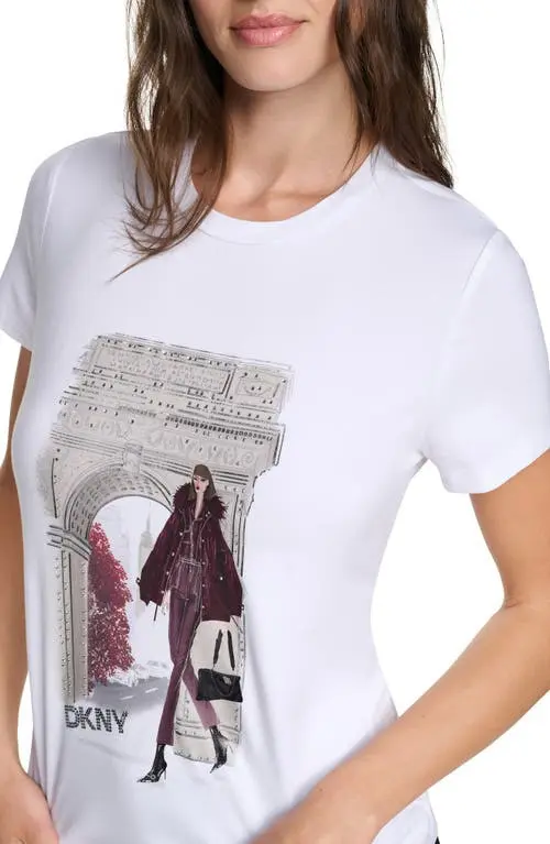 Dkny Washington Square Arch Graphic T-shirt - White