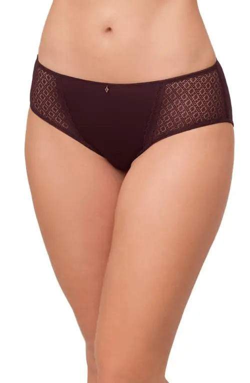 MONTELLE INTIMATES Lace & Microfiber Hipster Panties