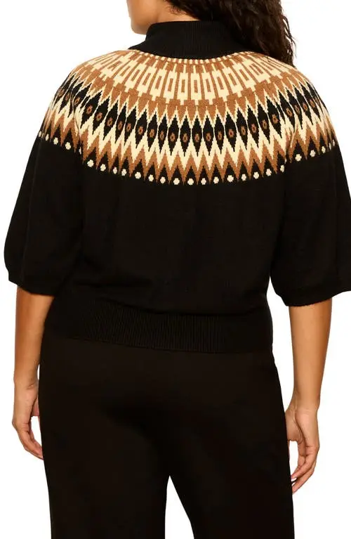 Sanctuary Fair Isle Zip Up Sweater