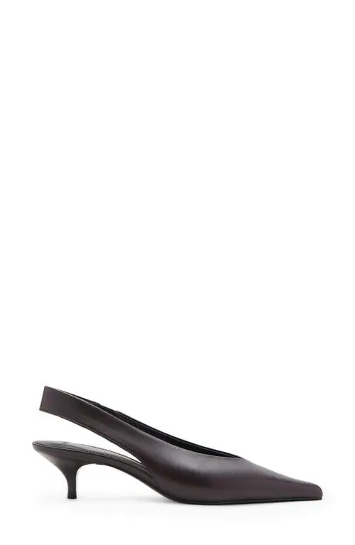 Mango Bimbo Pointed Toe Slingback Pump - Chocolate