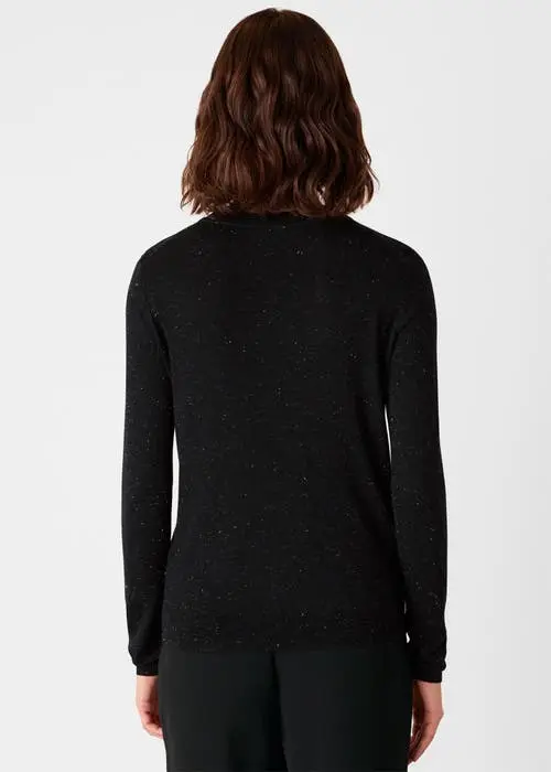Whistles Annie Sparkle Knit Top