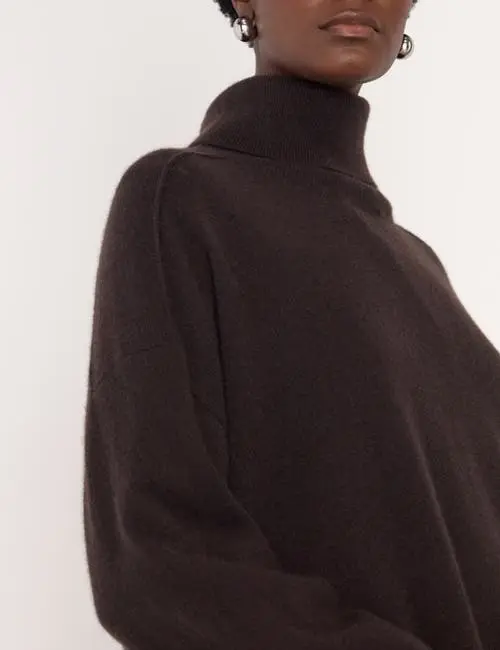 Whistles Cashmere Seam Roll Neck Sweater