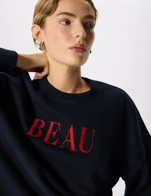 Whistles Beau Crew Neck Sweatshirt