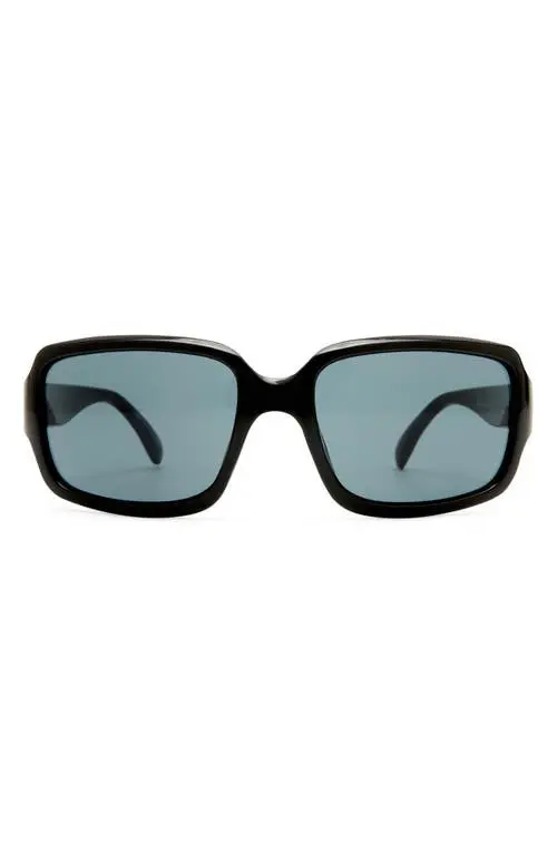 AIRE Ignite 52mm Rectangular Sunglasses - Black/smoke Mono