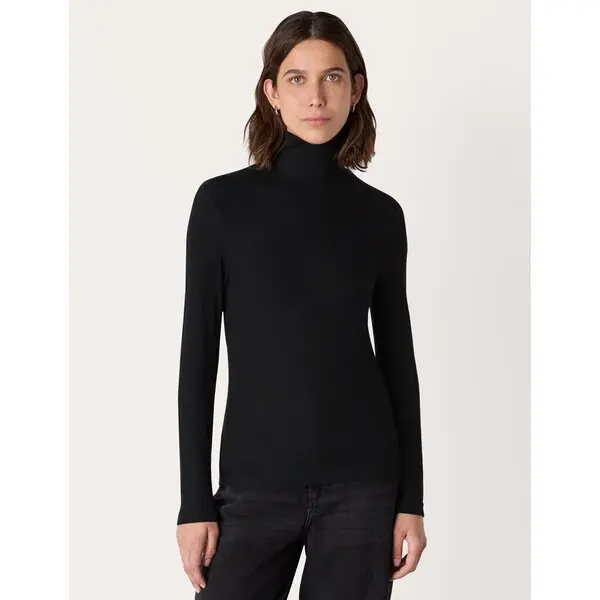 Whistles Essential Ribbed Polo Top