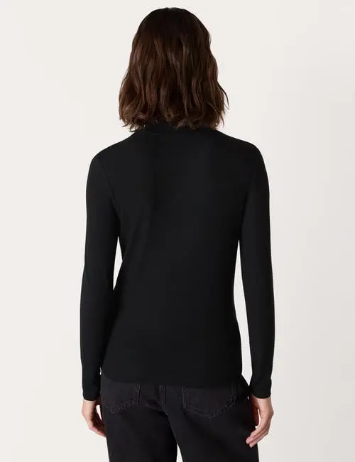 Whistles Essential Ribbed Polo Top