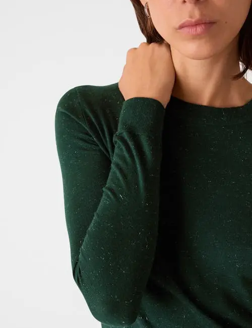 Whistles Annie Sparkle Crew Neck Top