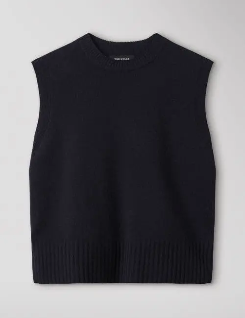 Whistles Sleeveless Knitted Boxy Fit Tank