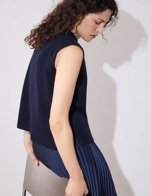 Whistles Sleeveless Knitted Boxy Fit Tank