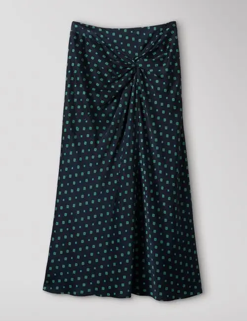 Whistles Diamond Geo Twist Midi Skirt