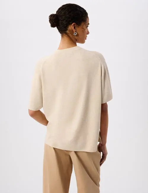 Whistles Draped Fine Knit T-shirt