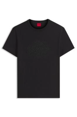 Hugo Cotton-jersey T-shirt With Rhinestone Logo